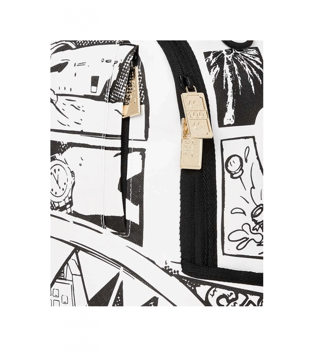 Backpack Sprayground Comic Shark White Unisex