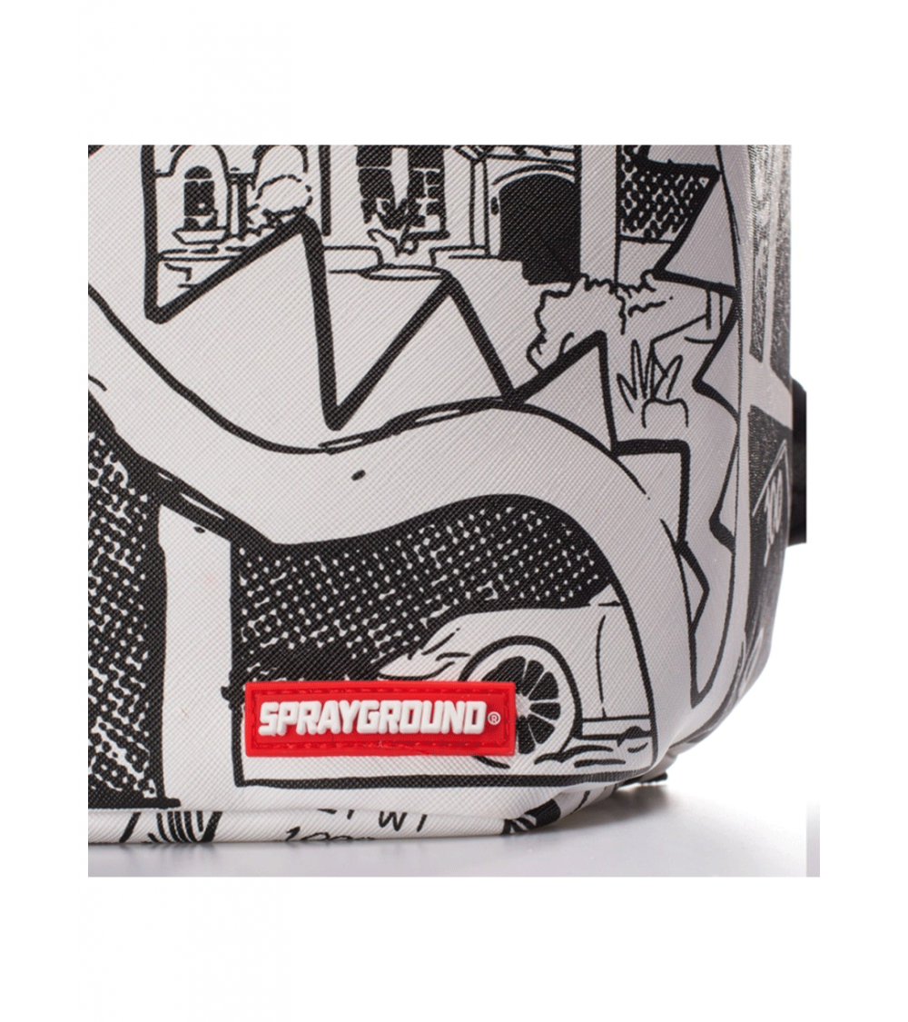 Backpack Sprayground Comic Shark White Unisex